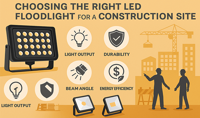 Choosing LED Floodlights for Construction Site Lighting Needs
