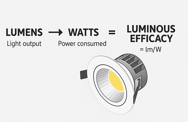 How to Understand Luminous Efficacy in LED Downlights