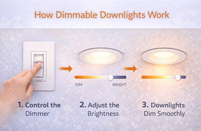 How do dimmable downlights work