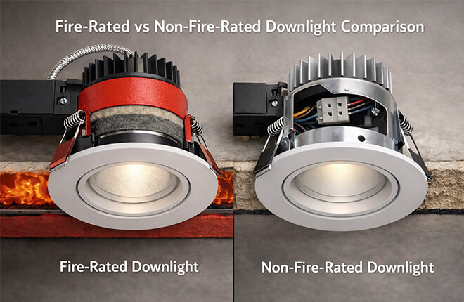 Fire-Rated vs Non-Fire-Rated Downlights: Key Differences Explained
